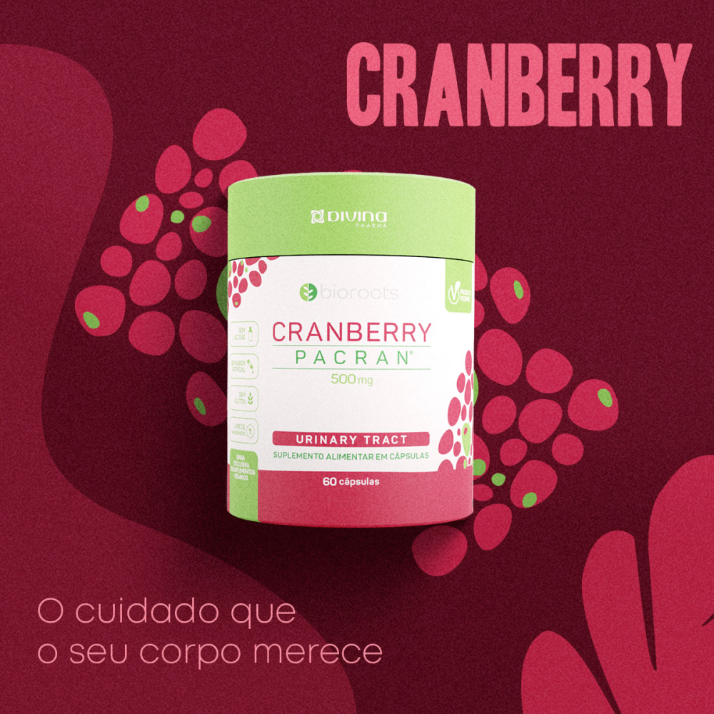 Cranberry Pacran 500mg com 60 Unidades - Bioroots