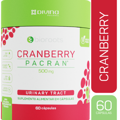 Cranberry Pacran 500mg com 60 Unidades - Bioroots